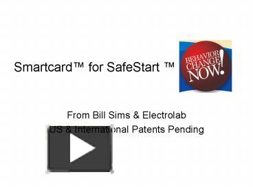 Smartcard for SafeStart presentation | free to view