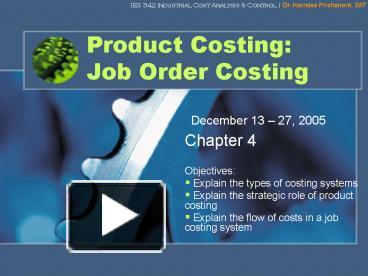PPT – Product Costing: Job Order Costing PowerPoint presentation | free ...
