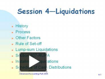 PPT – Session 4 PowerPoint presentation | free to view - id: 1f192d-ZDc1Z