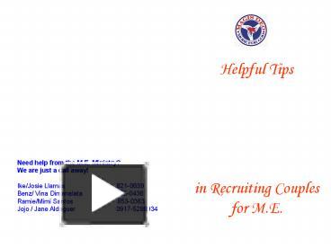 Helpful Tips presentation | free to view