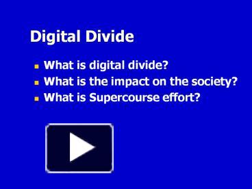 Digital Divide presentation | free to download