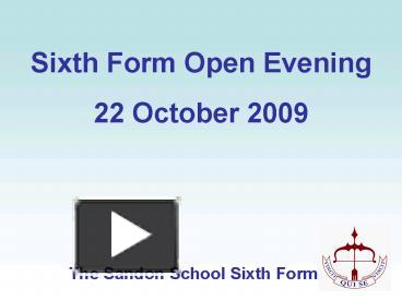 PPT – The Sandon School Sixth Form PowerPoint presentation | free to ...