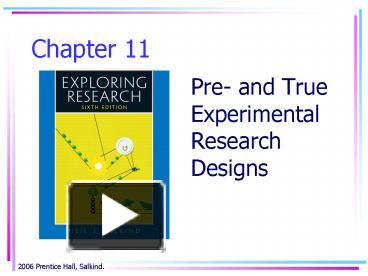 Pre and True Experimental Research Designs presentation | free to view