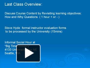 PPT – Last Class Overview: PowerPoint presentation | free to view - id ...