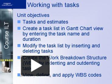 Working with tasks presentation | free to view