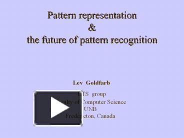Pattern representation presentation | free to download