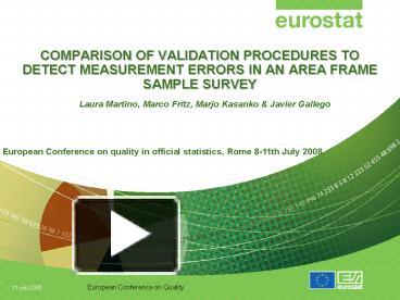 PPT – COMPARISON OF VALIDATION PROCEDURES TO DETECT MEASUREMENT ERRORS ...