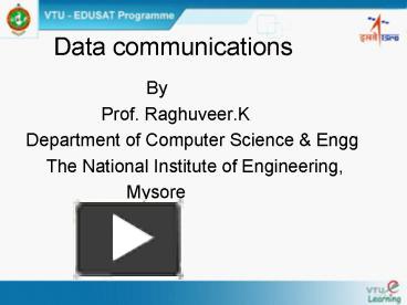 PPT – Data communications PowerPoint presentation | free to view - id ...