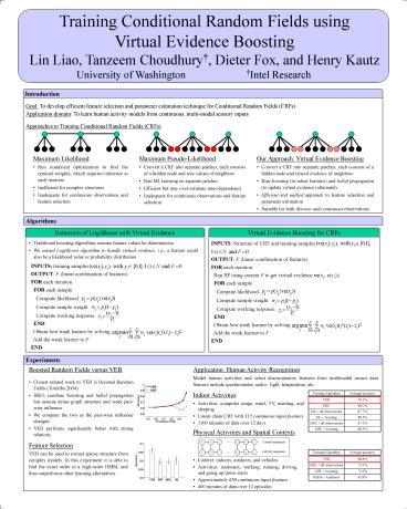 PPT – Training Conditional Random Fields using PowerPoint presentation ...