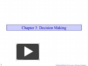 Chapter 3: Decision Making presentation | free to view