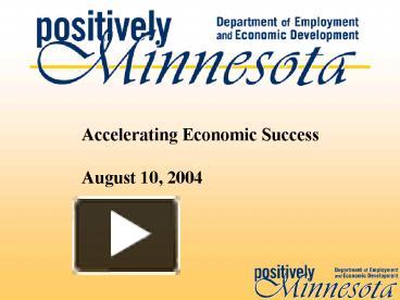 PPT – Accelerating Economic Success PowerPoint presentation | free to ...