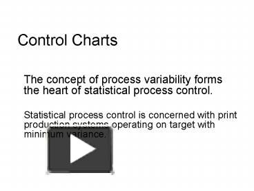 PPT – Control Charts PowerPoint presentation | free to view - id ...