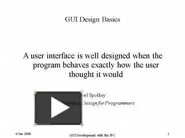 GUI Design Basics presentation | free to view