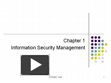 PPT – Information Security Management PowerPoint presentation | free to ...