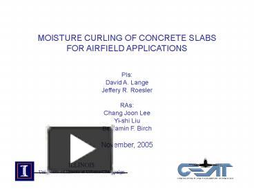 MOISTURE CURLING OF CONCRETE SLABS presentation | free to view