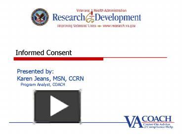 PPT – Informed Consent PowerPoint presentation | free to view - id ...