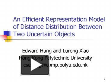 PPT – An Efficient Representation Model of Distance Distribution ...
