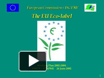 The EU Eco-label presentation | free to view