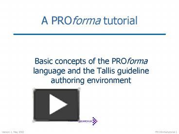 PPT – A PROforma tutorial PowerPoint presentation | free to view - id ...