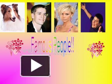 Famous People presentation | free to view