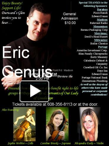 PPT – Eric Genuis Preview the inspiration at www.ericgenuis.com ...