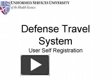 Defense Travel System presentation | free to view