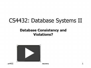 PPT – CS4432: Database Systems II PowerPoint presentation | free to ...