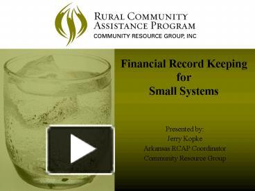 Financial Record Keeping presentation | free to view