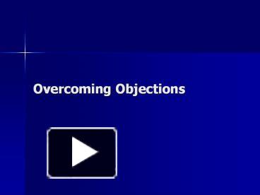 Overcoming Objections presentation | free to download