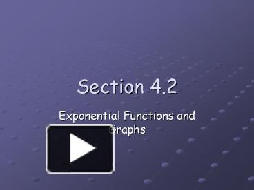 Exponential Functions and Graphs presentation | free to view