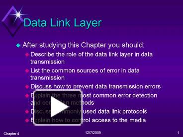 Data Link Layer presentation | free to view