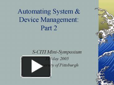 Automating System presentation | free to view