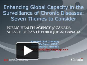 Bernard Choi Canada presentation | free to view