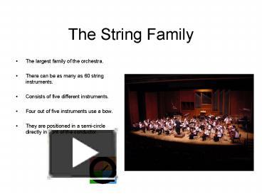 The String Family presentation | free to view