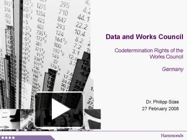 Data and Works Council presentation | free to view