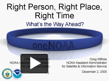 Right Person, Right Place, Right Time presentation | free to view