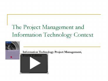 PPT – The Project Management and Information Technology Context ...