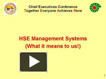 PPT – HSE Management Systems PowerPoint presentation | free to view ...