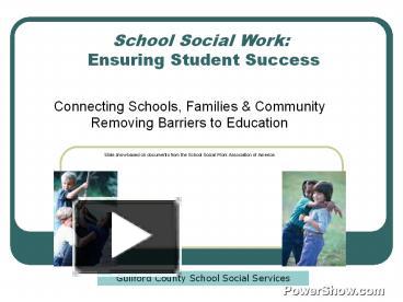 School Social Work: presentation | free to view