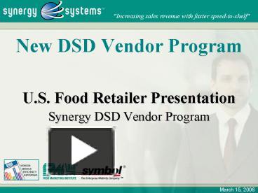 New DSD Vendor Program presentation | free to view