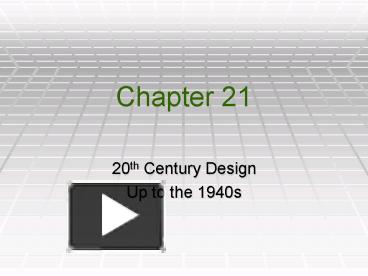 20th Century Design presentation | free to view