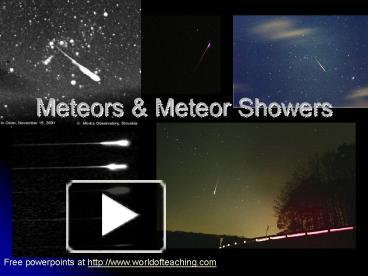 Meteors presentation | free to view