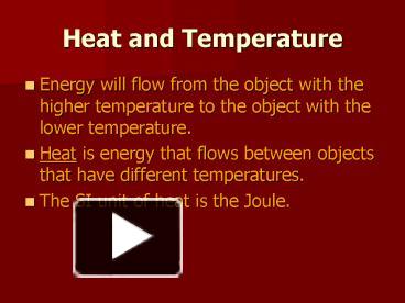 PPT – Heat and Temperature PowerPoint presentation | free to view - id ...