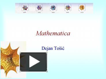 Mathematica presentation | free to view