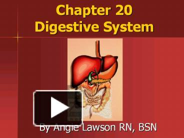 Chapter 20 Digestive System presentation | free to download