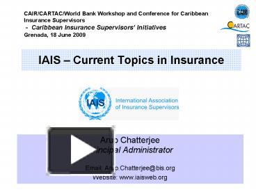 Arup Chatterjee presentation | free to view