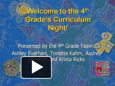 PPT – Welcome to the 4th Grade PowerPoint presentation | free to ...
