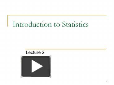 PPT – Introduction to Statistics PowerPoint presentation | free to view ...
