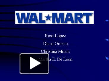 PPT – WalMart Advertising PowerPoint presentation | free to view - id ...