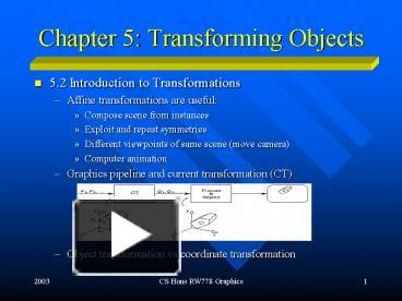 Chapter 5: Transforming Objects presentation | free to download